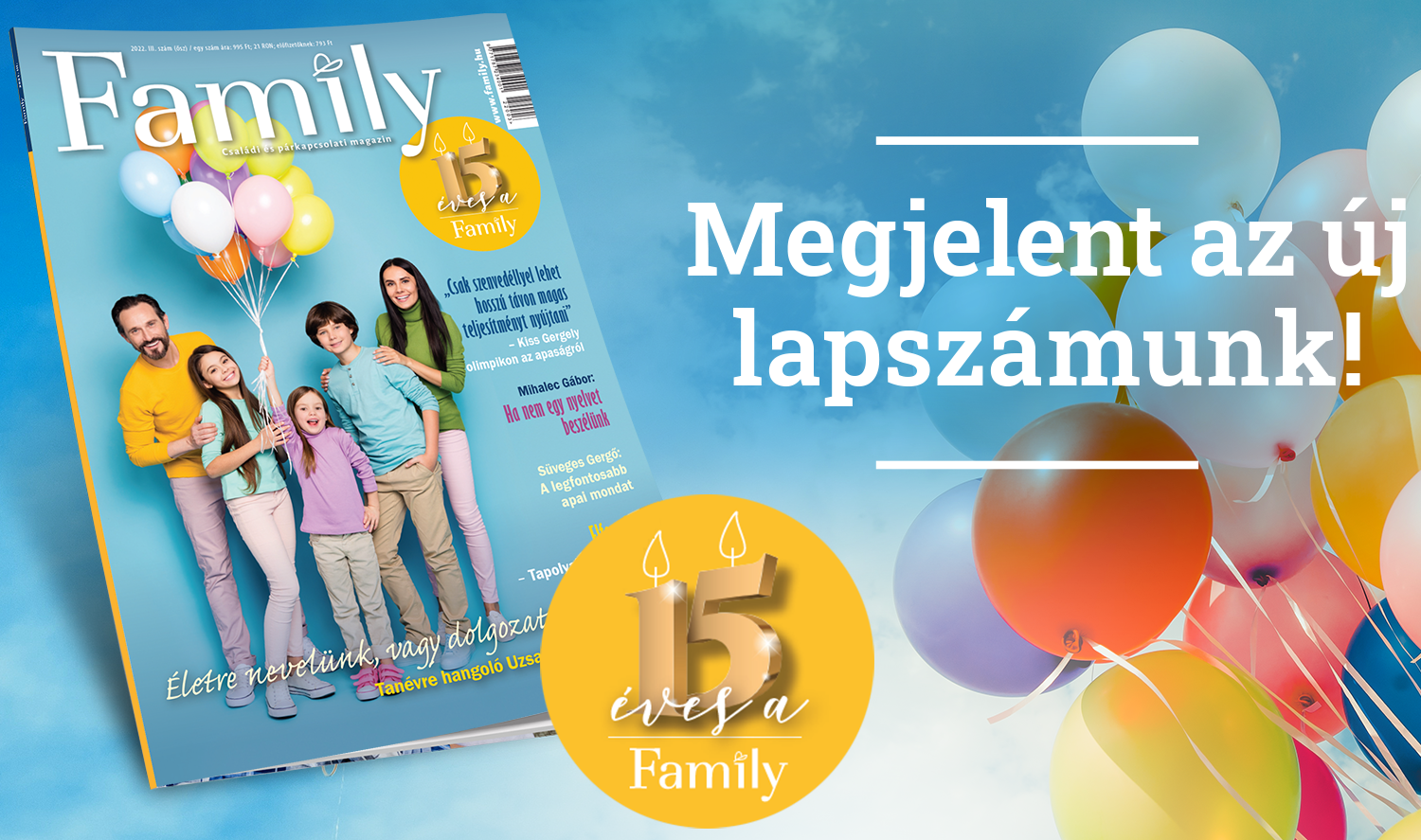 15 éves a Family magazin! | Harmat Kiadó