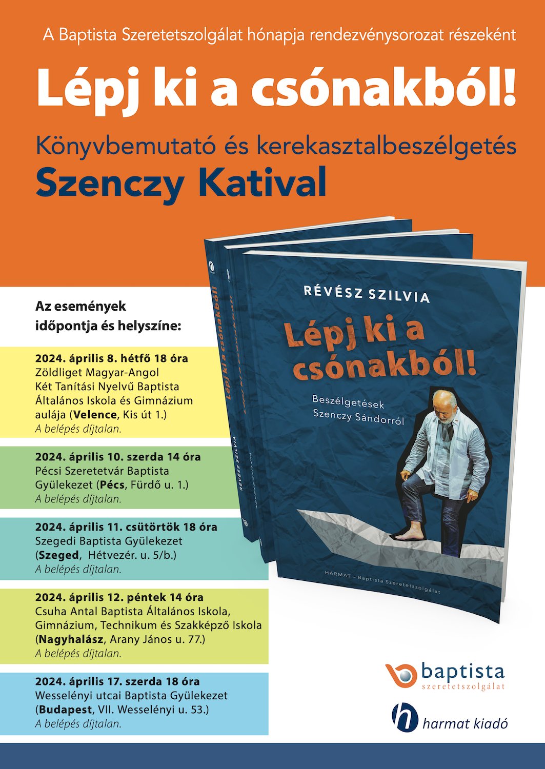 Lépj ki a csónakból! Könyvbemutató és kerekasztalbeszélgetés Szenczy ...